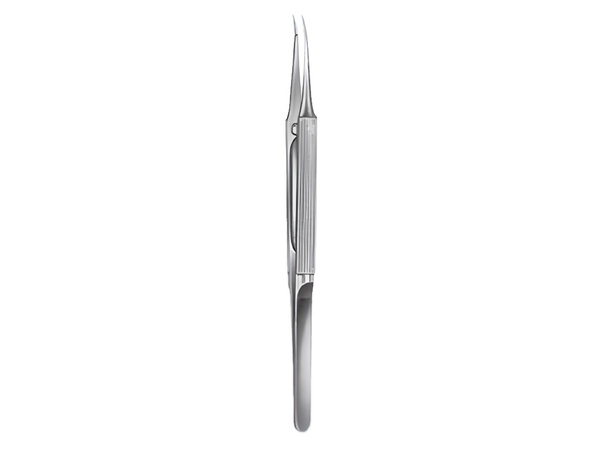 MİCRO DISSECTING FORCEPS WITHOUT TEETH CURVED 18CM | karaoglucerrahi.com.tr
